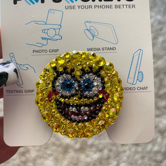 PopSocket | Accessories | Spongebob Swarovski Rhinestone Popsocket ...